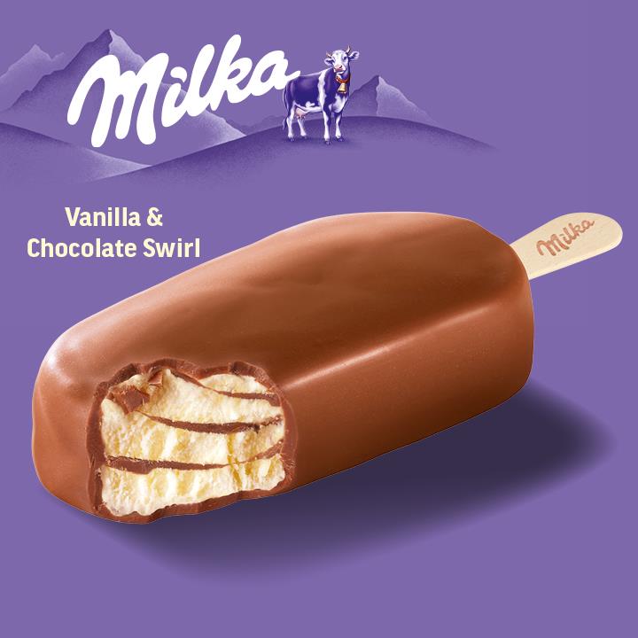 MILKA Vanilla & Chocolate Swirl Stick | FRONERI Schöller